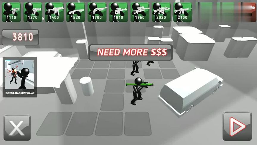 火柴人战斗模拟器黑方还没有走到战场,就听见枪声