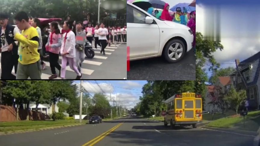 看国内外学生校车安全对比!“未来的花朵怎样安全绽放”?
