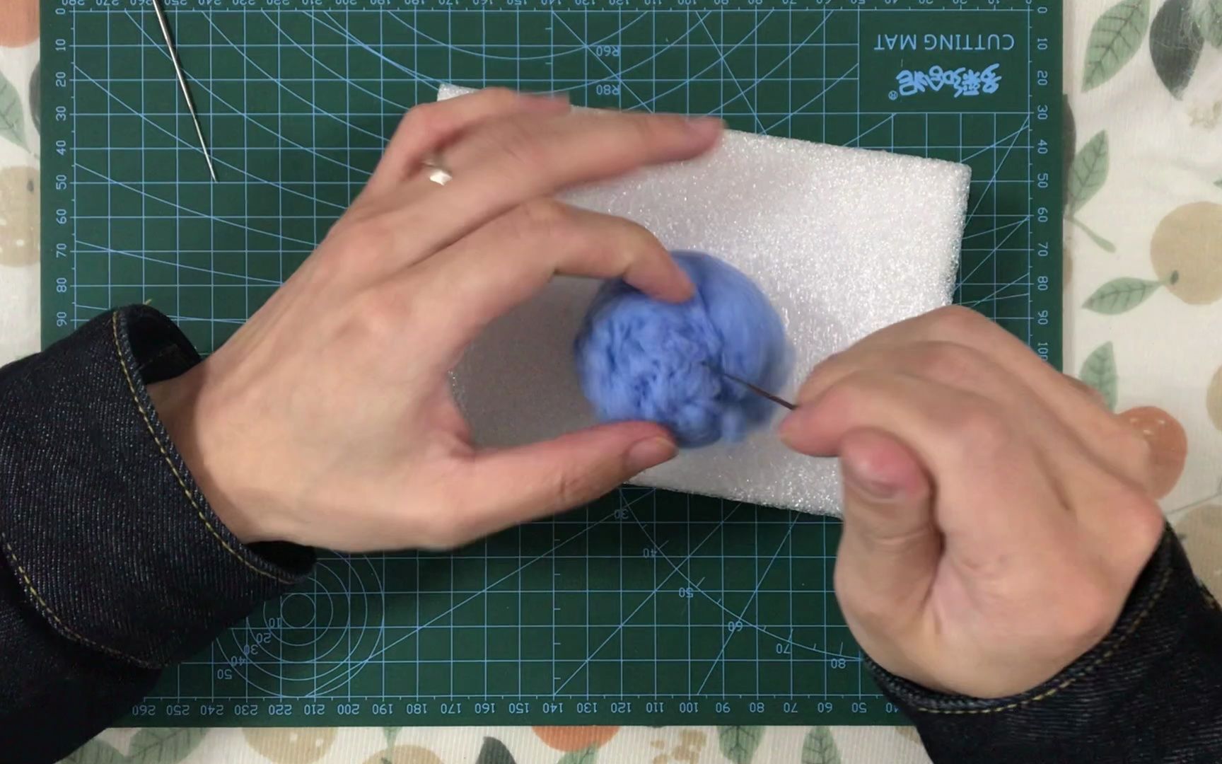 羊毛毡戳戳乐教程-团子猫咪