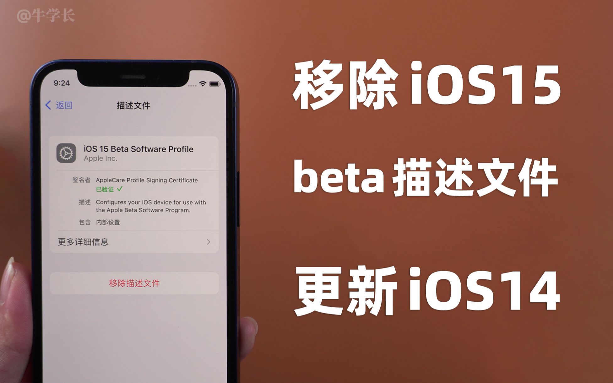 苹果iOS15 beta描述文件怎么删除?iOS15如何保留数据更新iOS14?