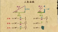 锐角三角函数 垂线解三角形 特殊角的三角 教学视频 初三初中数学 ...