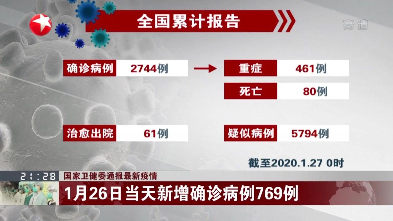 2020年1月27日(大年初三)全国最新疫情统计数据