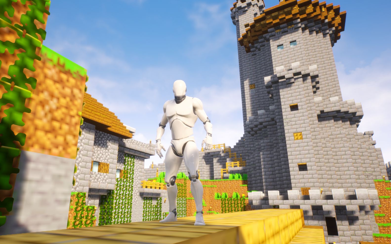 UE4虚幻4我的世界系列游戏美术3D模型场景工程包Blender gltb格式
