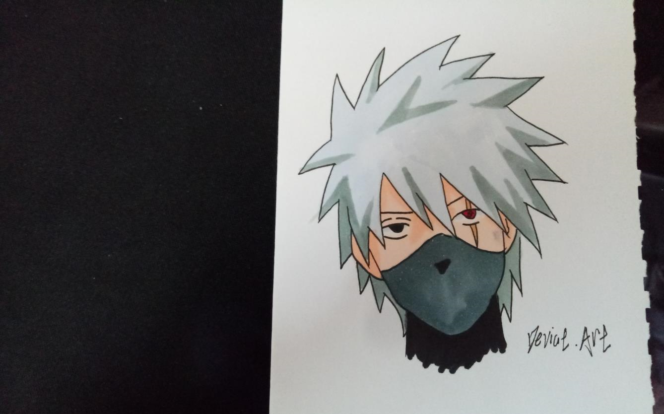 火影忍者手游 卡卡西【暗部】马克笔手绘 #2