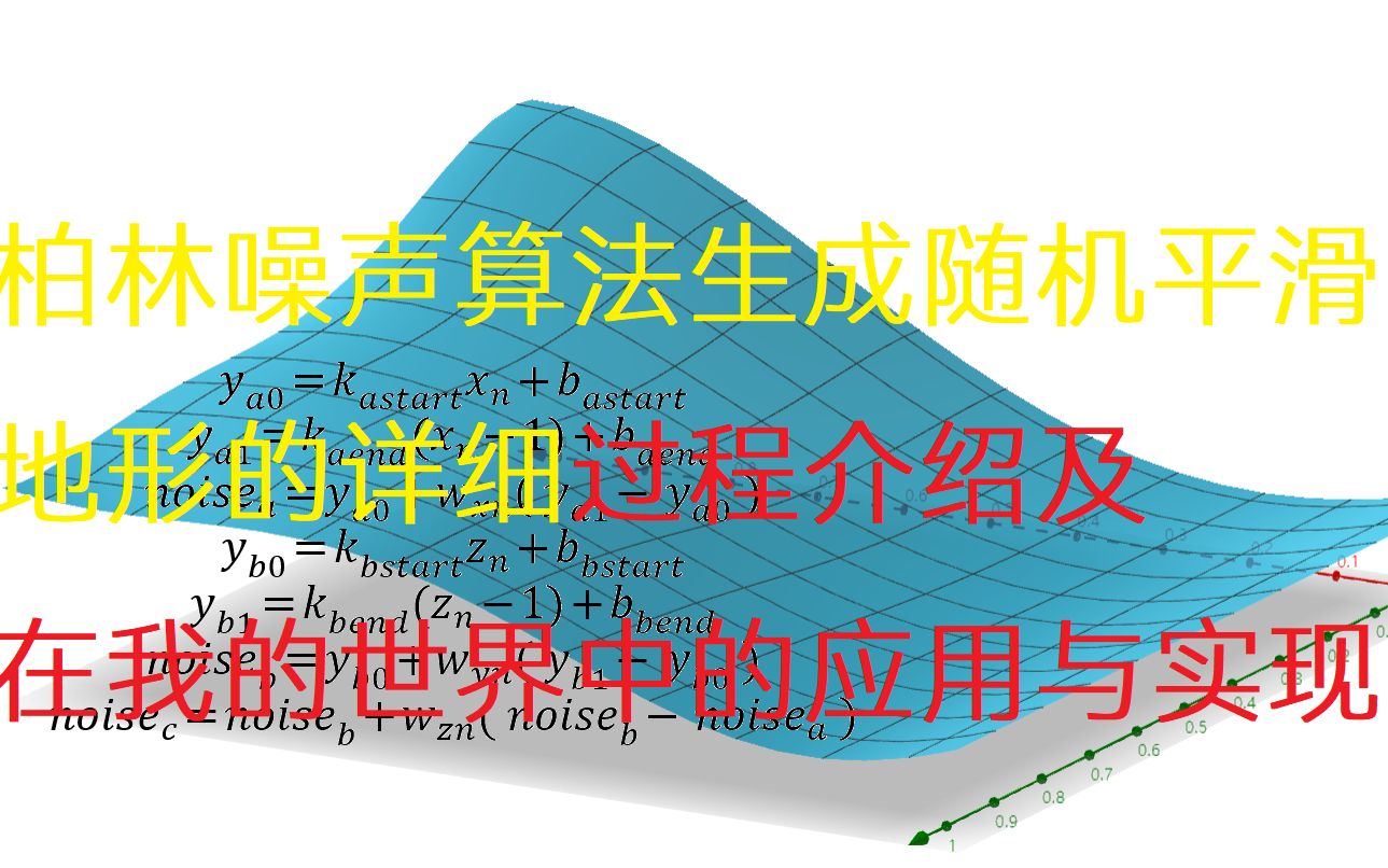 【MCBE指令算法教程】柏林噪声算法生成随机平滑地形的详细过程...
