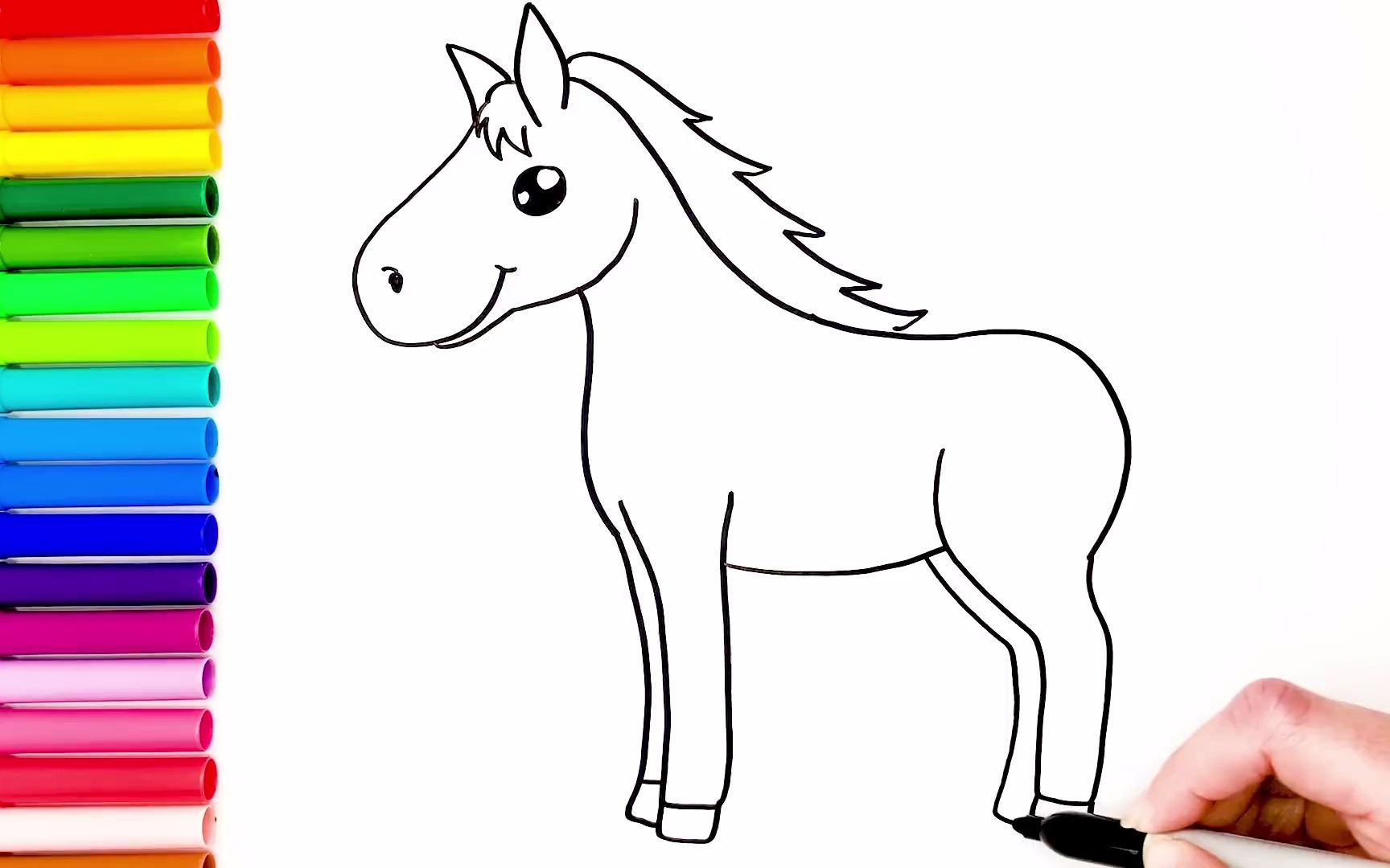 【简笔画】一步一步教你学画马,一看就会的简笔画!超简单! 丨绘画丨...