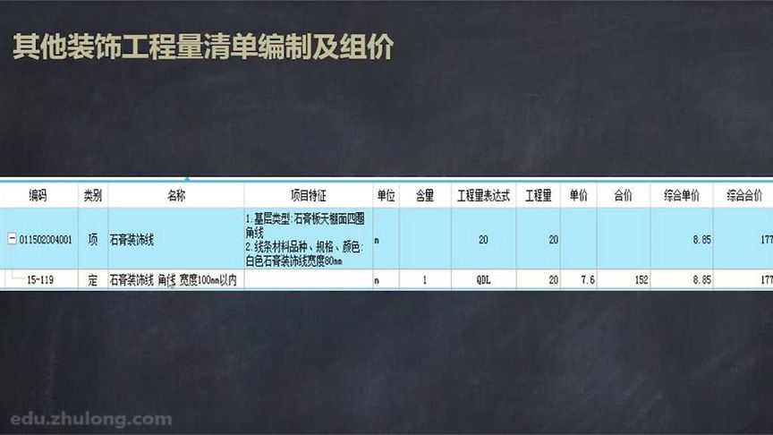 其他装饰工程量清单编制及定额组价