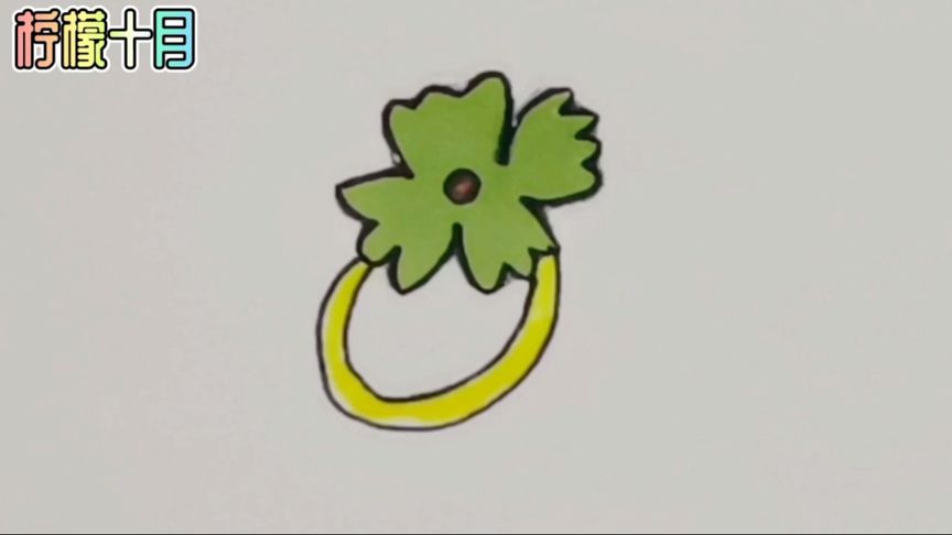 戒指简笔画,好看的戒指