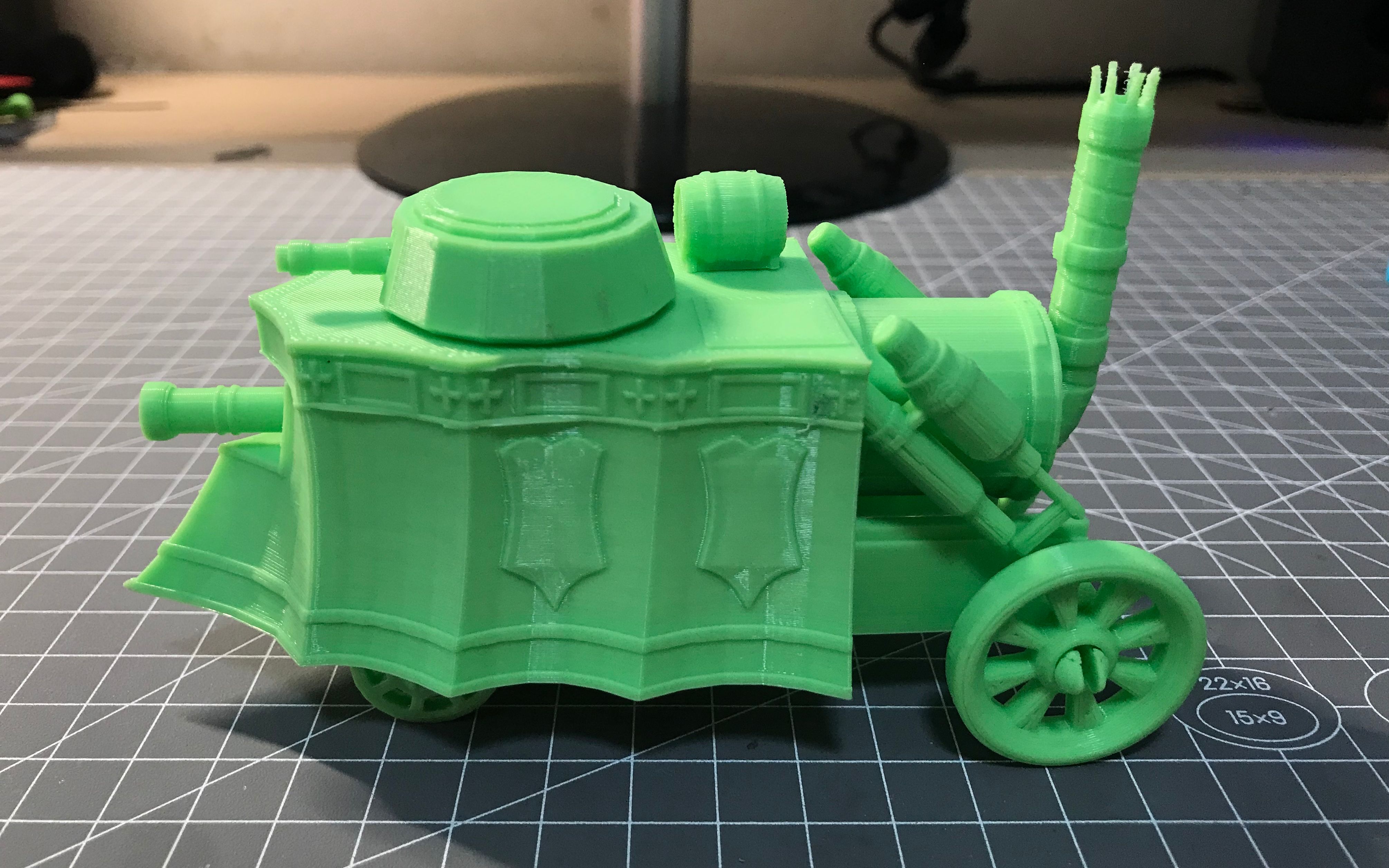 3D打印制作战锤全面战争中的蒸汽坦克(改进版)