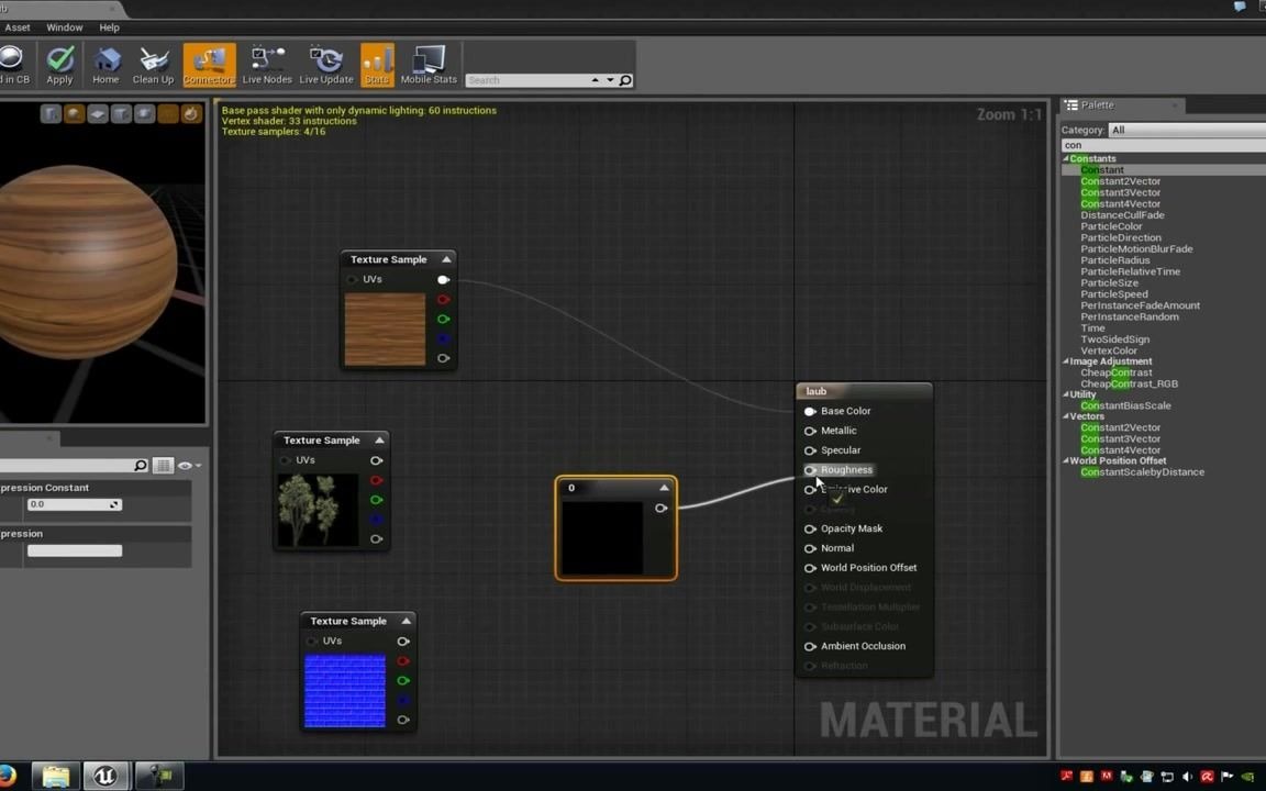 (UE4)世界上坠坠坠简单的树叶材质教程