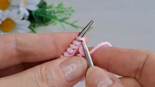 棒针编织漂亮的拉线花样,简单上下针完成,新手看看都会