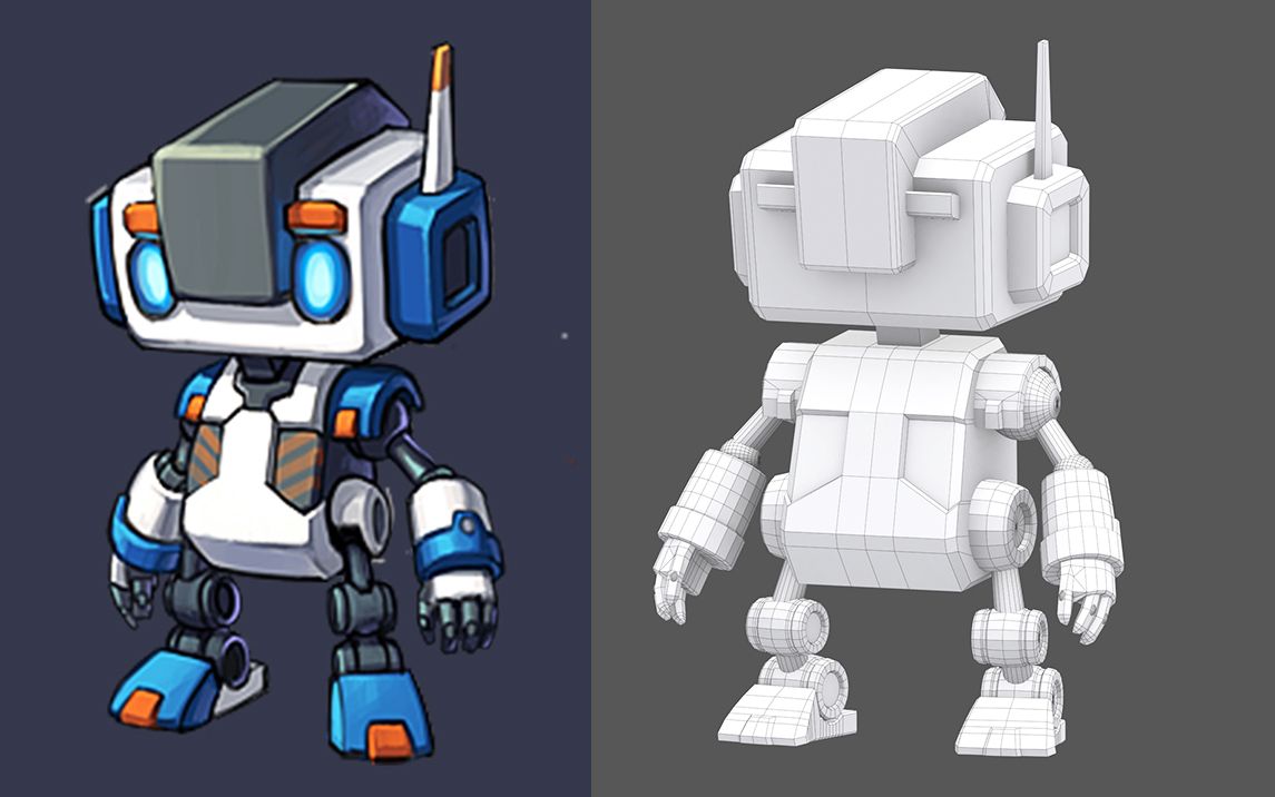 【3dmax建模】适合新手学习的机器人建模教程,3dmax零基础建模