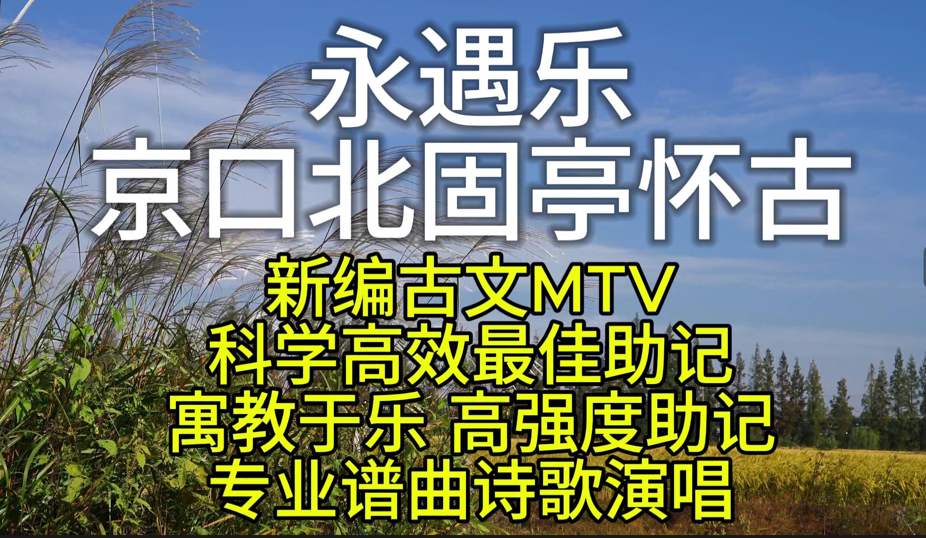 永遇乐·京口北固亭怀古 新语文MV 科学高效最佳助记 寓教于乐 节奏...