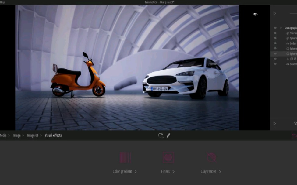 【twinmotion2020教程】twinmotion模拟HDR天空的操作方法。