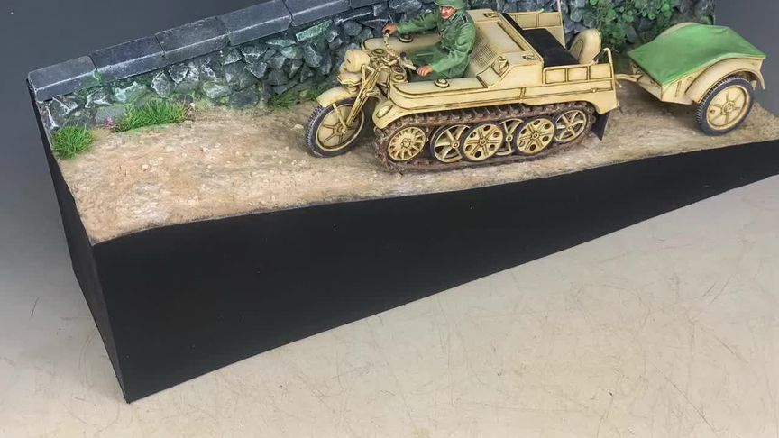 田宫1/35 半履带摩托 #模型 #模型制作 #军事模型 #微景观 #军模