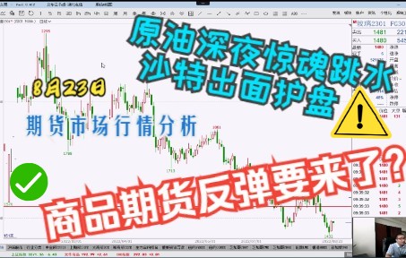 8.23日 原油深夜惊魂跳水,沙特出面护盘,商品期货反弹要来了?