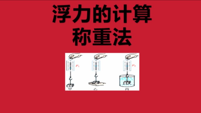 浮力的计算 称重法