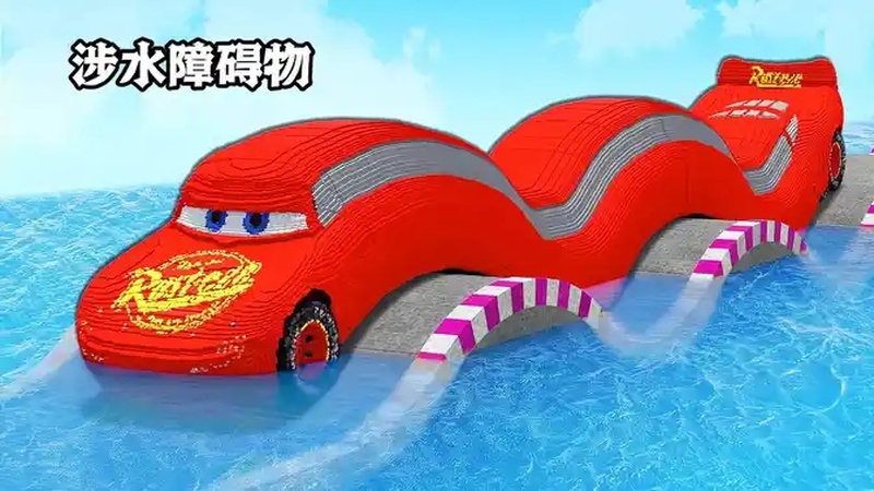模拟器:涉水障碍物挑战,改装轮船汽车,猜猜能不能夺冠