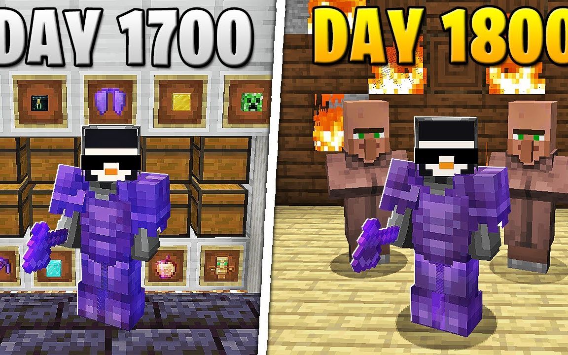 【熟肉】我在Minecraft极限模式中生存了1800天_哔哩哔哩bilibili_我的...