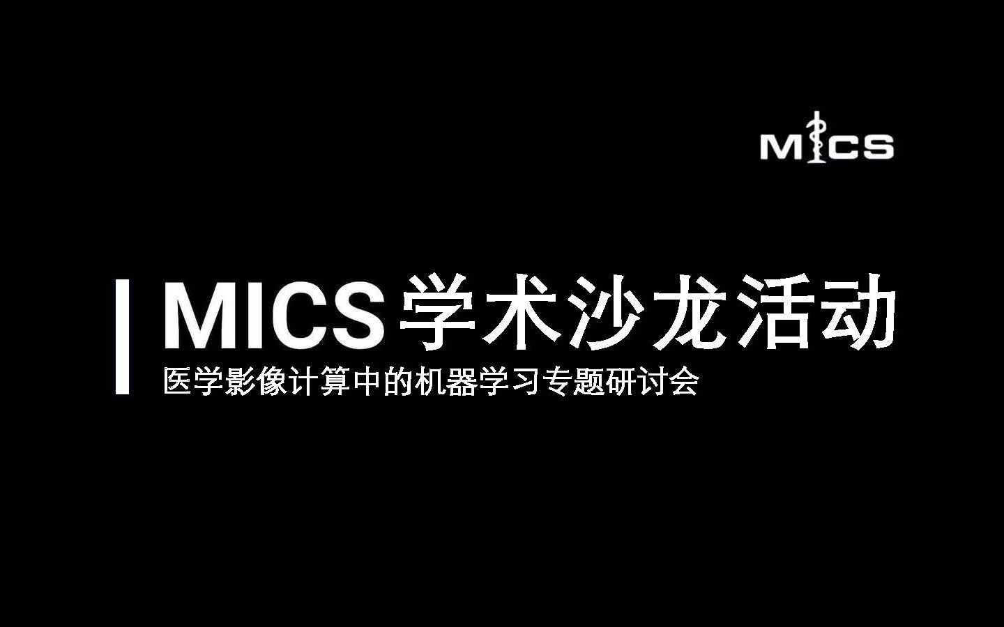 MICS学术沙龙:医学影像计算中的机器学习专题研讨会