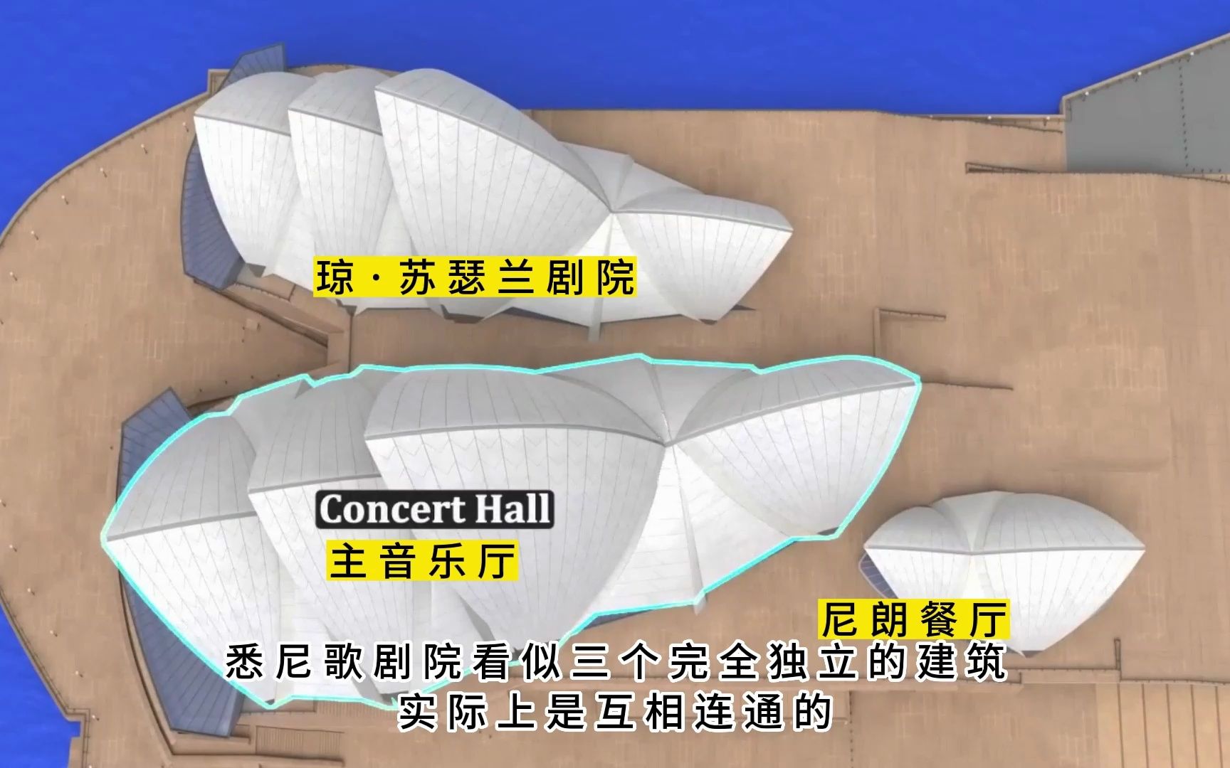 3d动画带你看悉尼歌剧院的内部(2)