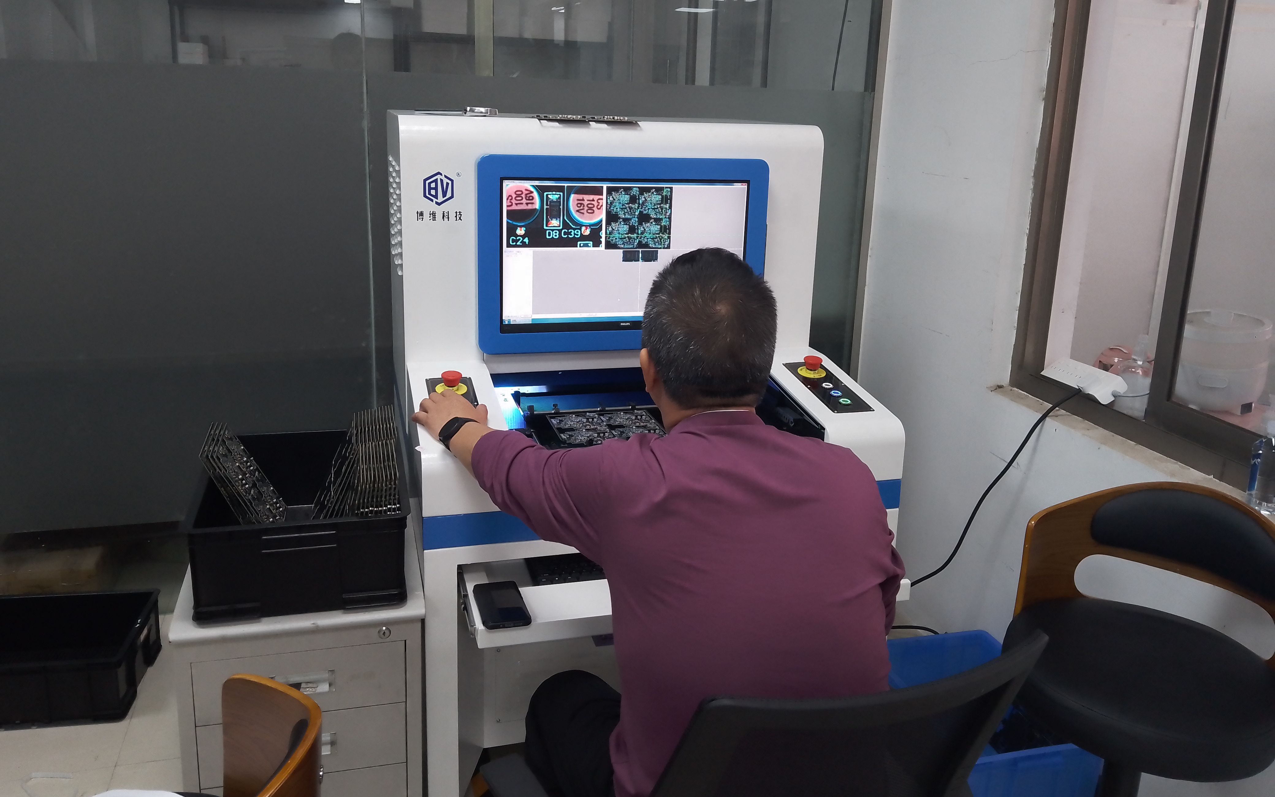 太仓老客户订购 离线aoi光学检测仪培训指导现场