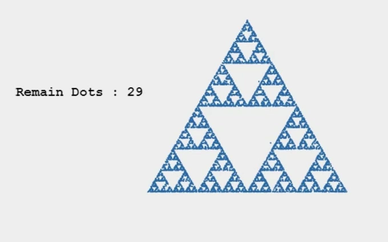 【谢尔宾斯基三角形】数理化,鬼都怕,懒得画,让电脑帮我复现下