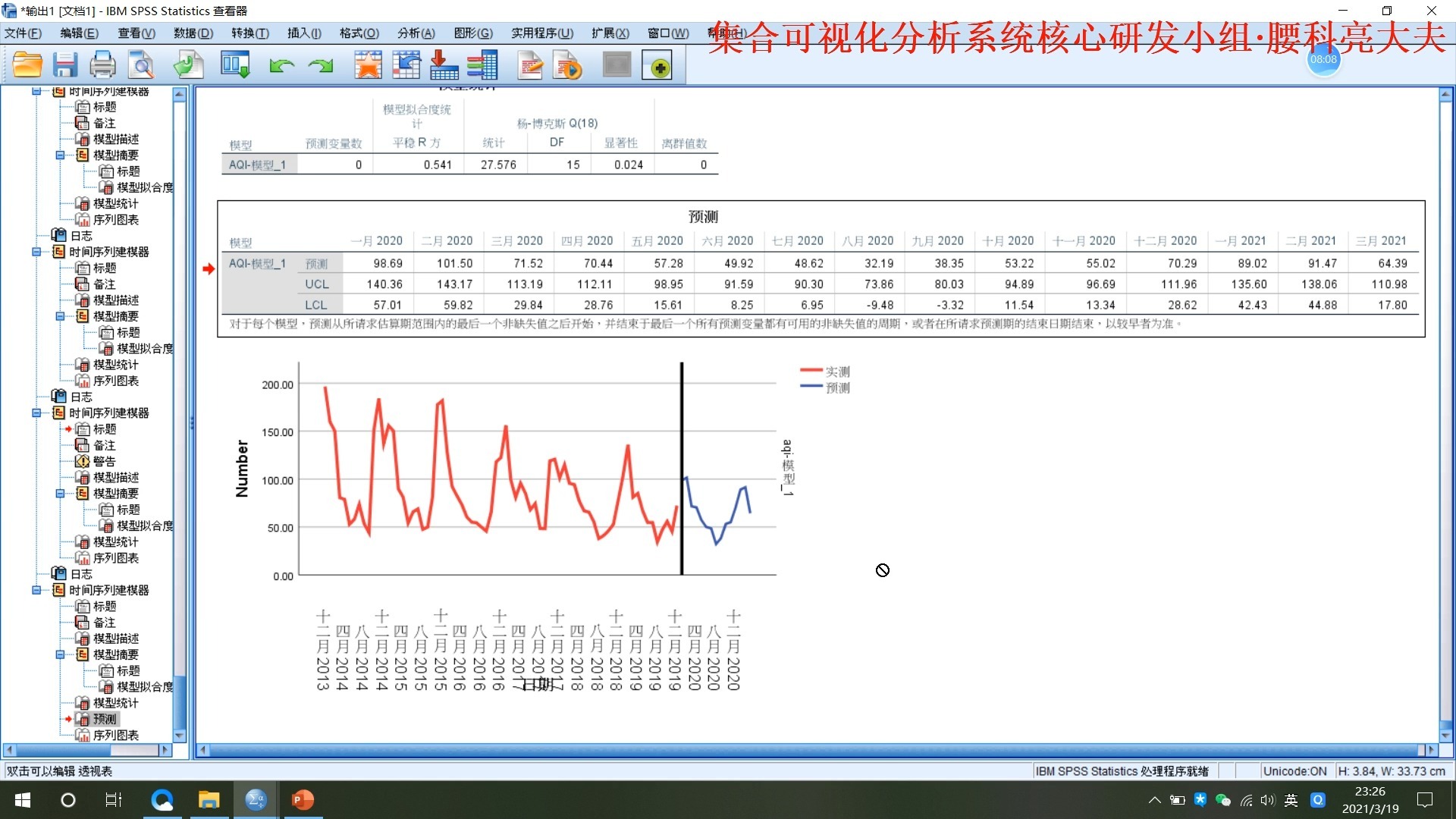 ...生专属~医学统计学课程(SPSS入门与提高):5-5自动创建时间序列模型