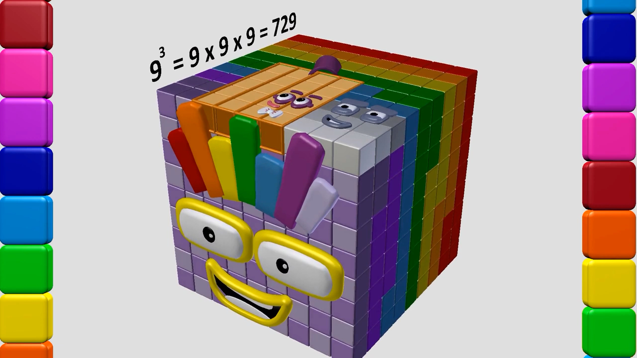 数字积木粉丝作品搬运: 1到10的立方体 cubes 1-1000 of Numberblocks