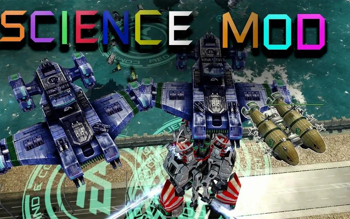 红色警戒3mod外国玩家试玩(使用Mod 科学)