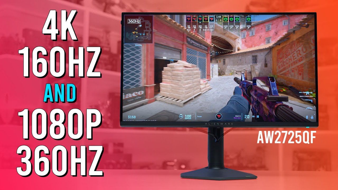 4K 160Hz和1080p 360Hz双模式LCD显示器! - 戴尔 外星人AW2725QF...
