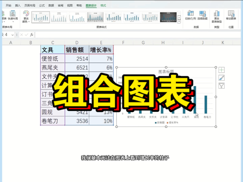 如何绘制柱形图和折线图组合图表?#excel技巧 #折线图 #组合图 #柱形图