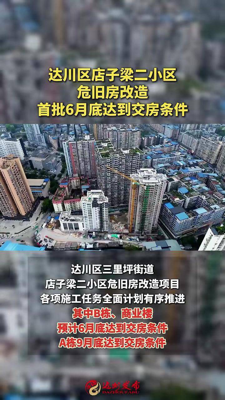达川区店子梁二小区危旧房改造首批6月底达到交房条件#达州#达川区...