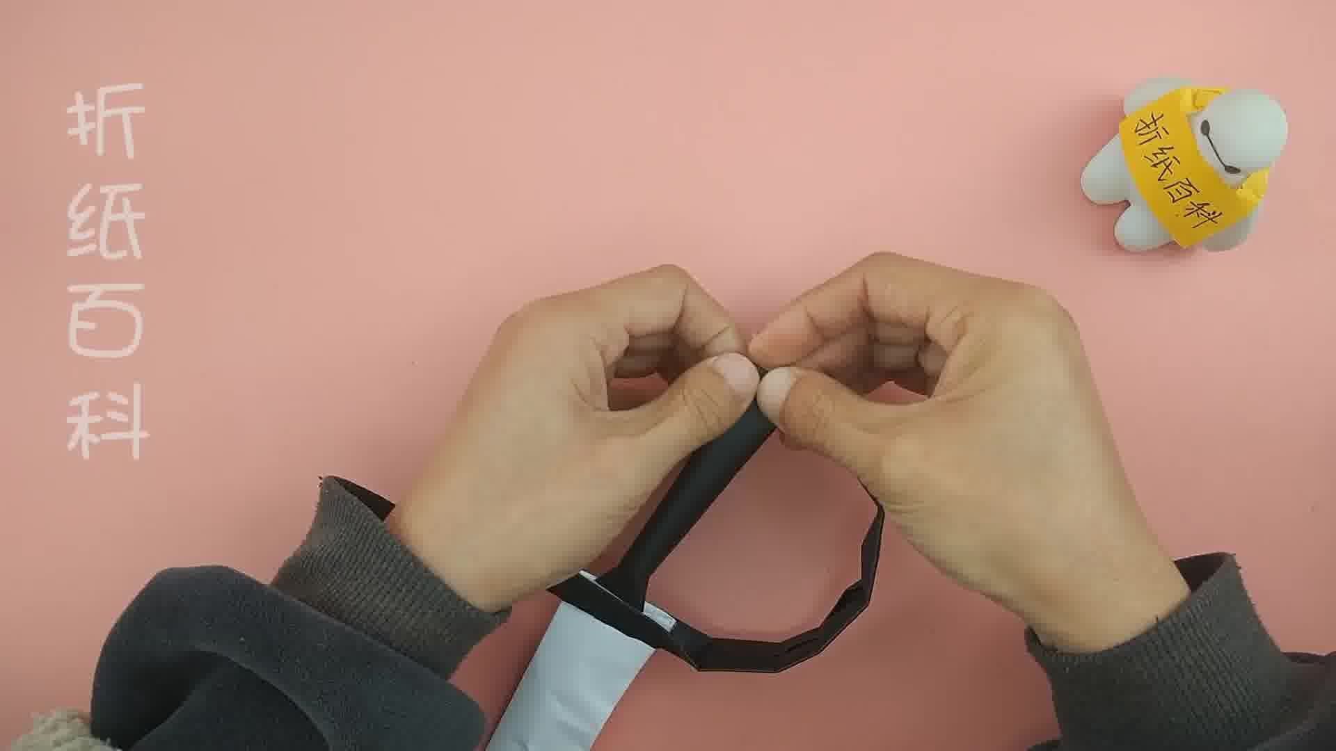 .b>船长的大刀,步骤简单又帅气,手工折纸.