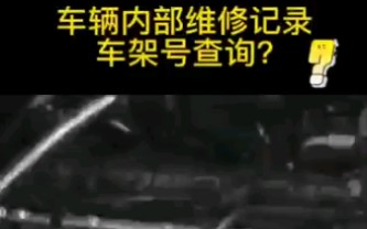 车辆内部维修记录车架号查询?