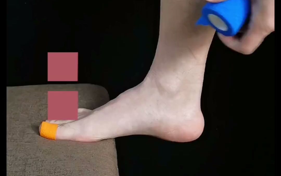 职业运动员都在用的粘弹性自粘绷带,扁平足护踝向斜拉伸