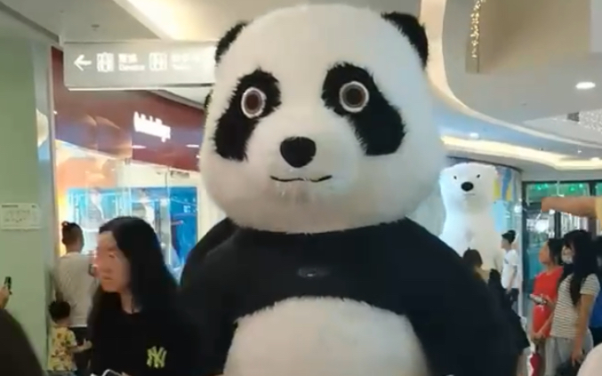 北极熊熊猫人偶活动引流氛围超燃人穿充气卡通服装开业庆典年会表演...