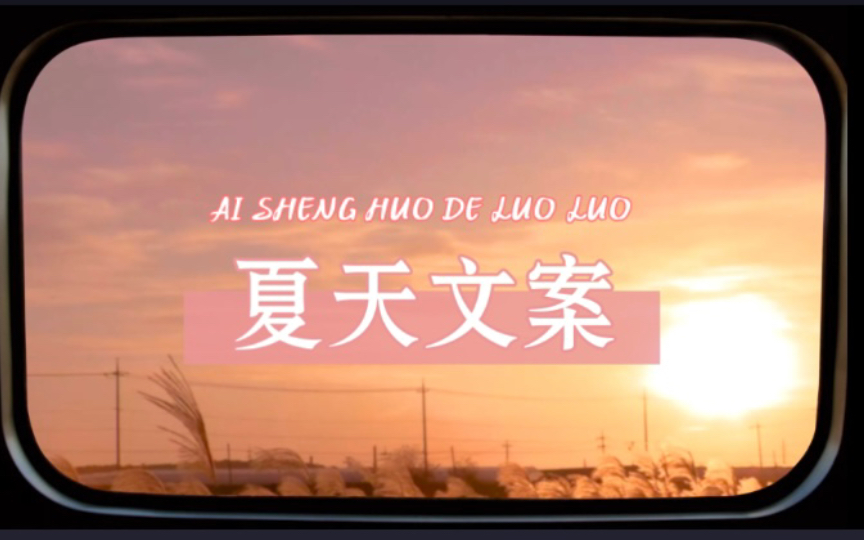 【珞珞句集】夏天文案,新鲜出炉,快来白嫖