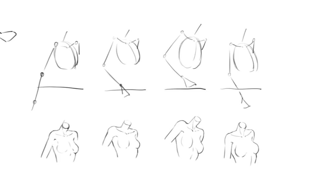 漫画漫画人体动态,如何把火柴人转换为人体动态呢?