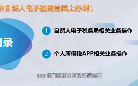 手把手教你自然人电子税务局网上办理指南1