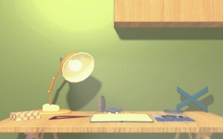 3Dmax动画大学学生期末作业 有源文件 1分半书房事件小台灯