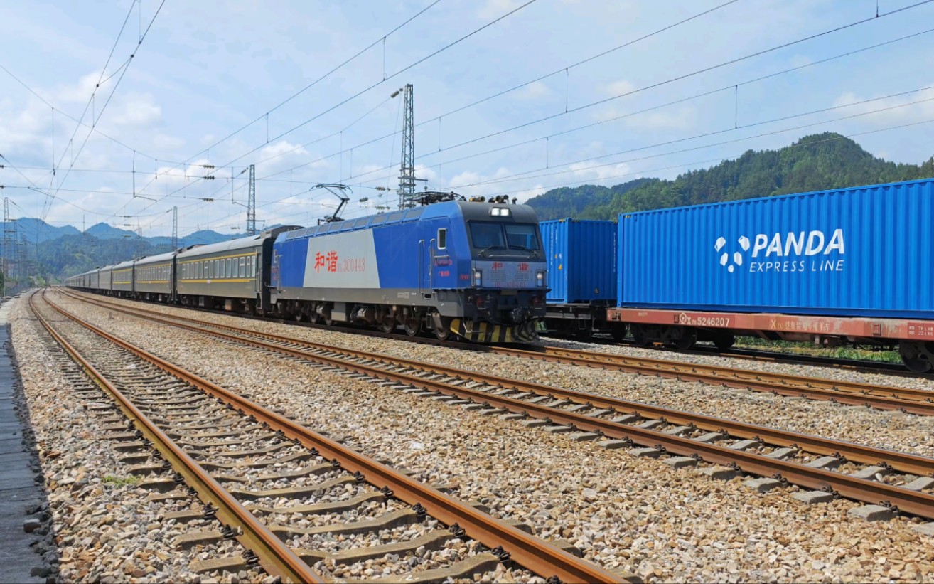 广成王牌列车k192通过梅江站