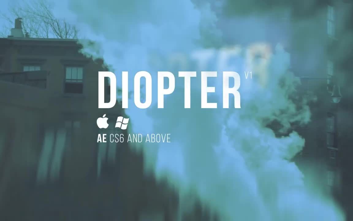 AE插件丨快速光线折射朦胧效果插件Diopter V1.0.5 Win/Mac中文汉化版
