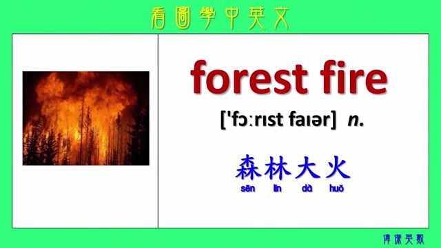 看图学中英文09天然灾害