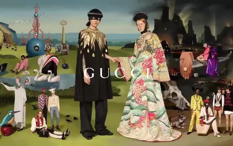 GUCCI广告太酷了!将超现实主义绘画与动画做结合