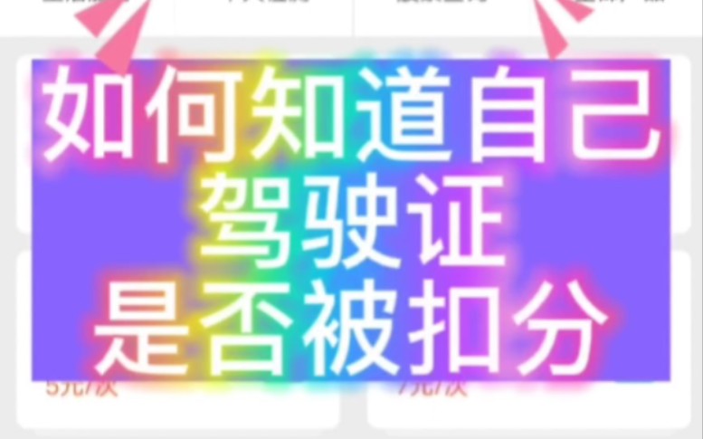 如何知道自己驾驶证是否被扣分