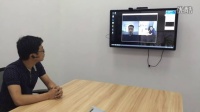 Elo 的42" 互动式数字标牌用于会议室做为视频会议