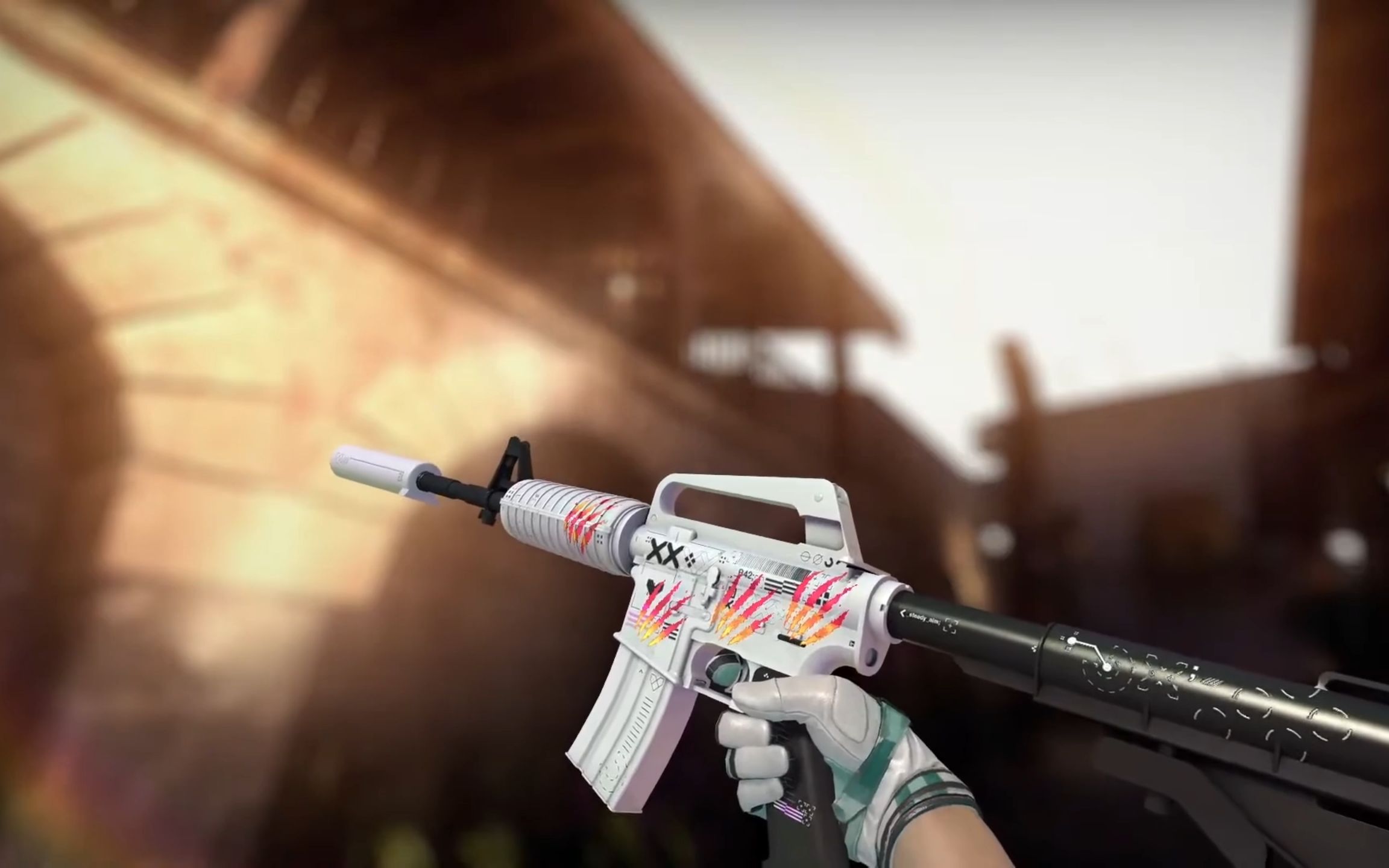 【CSGO】M4A1 | 印花集 + 四连"战痕累累"贴纸 常见印花组合_电子...