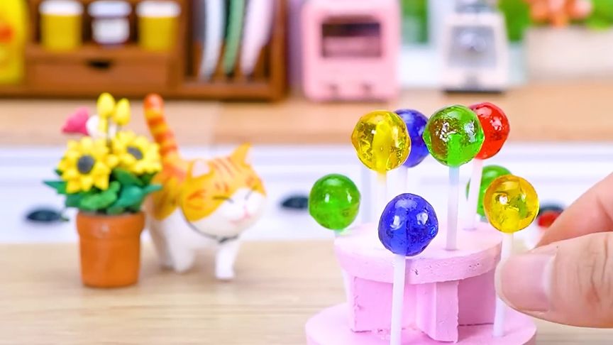 咖啡猫想吃棒棒糖,我们来为咖啡猫做棒棒糖吧#儿童动画片