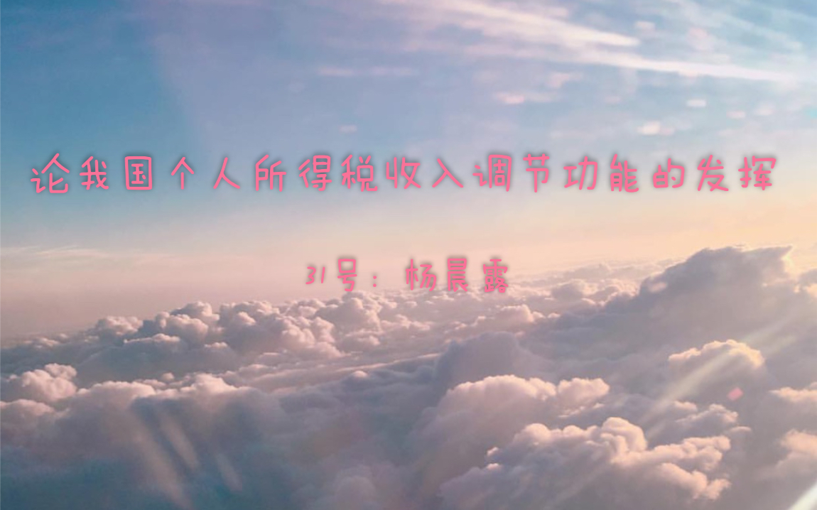 试论我国个人所得税收入调节功能的发挥